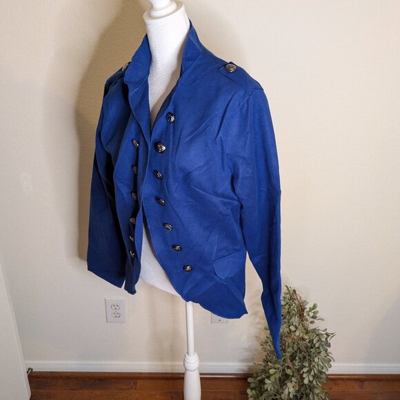 Jackets & Coats | Royal Blue Felt Jacket With Buttons | Poshmark